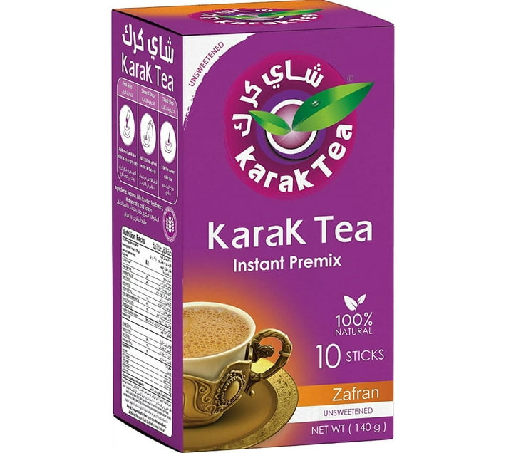 Karak Tea Saffron Tea Premix Instant Tea Box (10 x 10 Sachets) | Makro