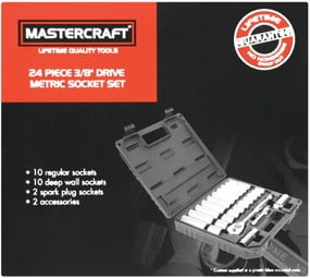 Mastercraft Drive Metric 24 Pieces Socket Set (Pack of 24) | Makro