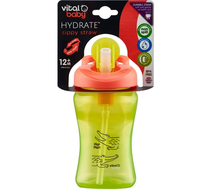 Vital Baby Hydrate Sippy Straw Cup (Yellow) | Makro