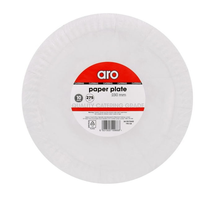 ARO Paper Plates 230mm (1 x 10's) | Makro
