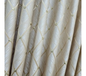 Matoc Designs 240 cm (8 ft) Blends Room Darkening Window Curtain (Geometric, Beige) | Makro