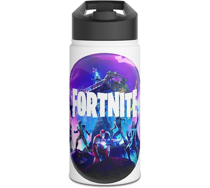 Isles Essentials Fortnite Crew 650 ml Water Bottle (Set of 1, White ...