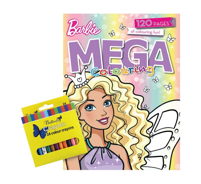 Buy Barbie 1's Colouring Book With 24 Wax Crayons in Bulk | Makro Business