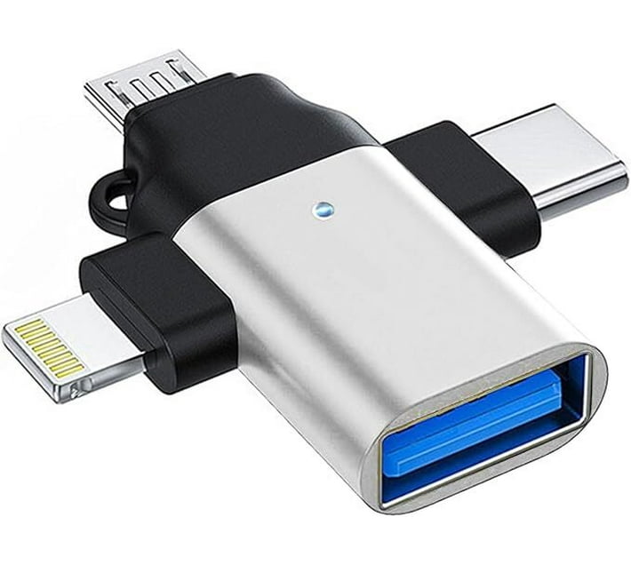 PressPlay Tech 4 in 1 OTG Adapter Pendrive Connector with Lightning ...