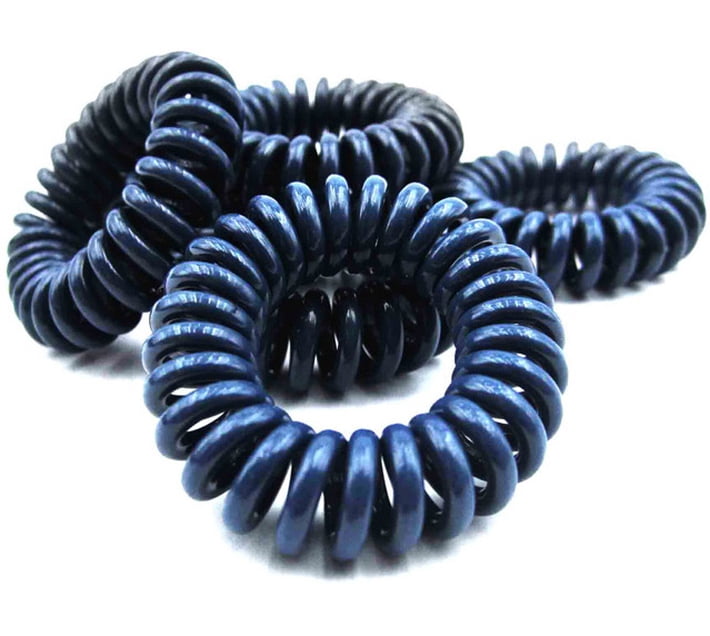 Longfield Trading Hair Tie /Coil/Navy/6pk Hair Band (Blue) | Makro