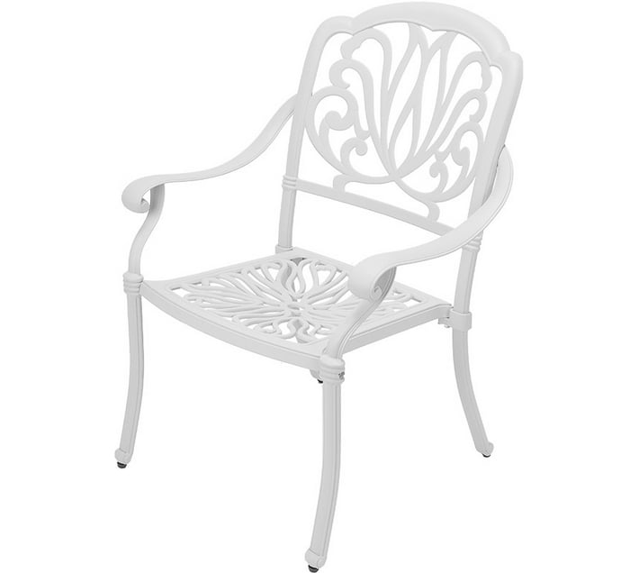 Anray PRC-WH Metal Patio Dining Chair (White, 1, Knock Down) | Makro