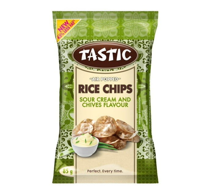 Someone’s in a Makro Tastic Rice Chips Sour Cream & Chives (85g) Mood