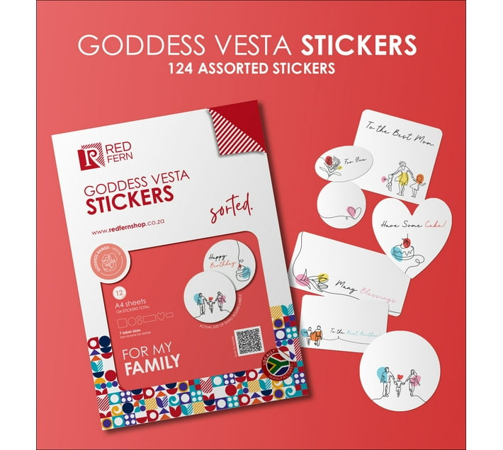 Redfern Labels Goddess Gifting Self-Adhesive Label Pack – Vesta Self ...