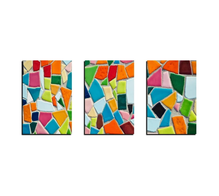 Someone’s in a Makro Art - Print on Canvas - Mosaic Triptych Mood