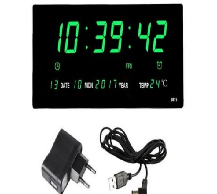 SYNTRONICS Digital 15 cm X 6 cm Wall Clock (Black, Without Glass ...