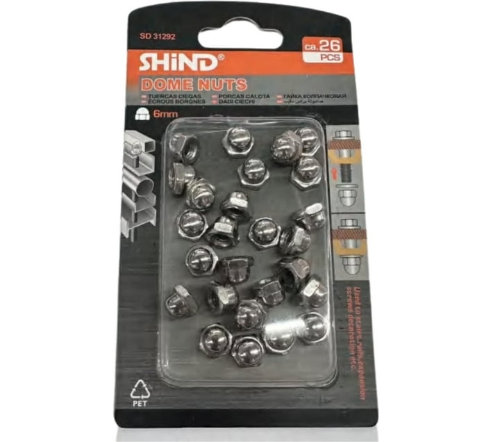 Shind Nut SD-31292 6mm Dome Nuts (Pack of 1) | Makro