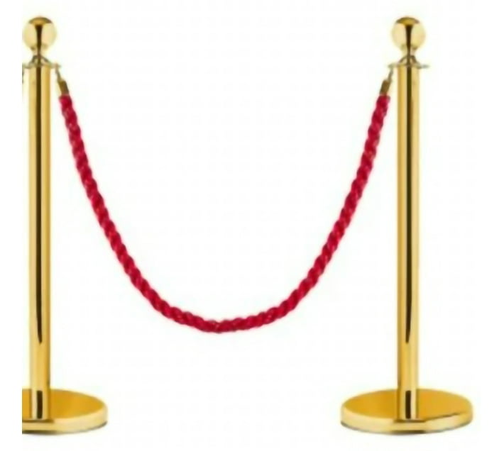 Stanchion Set Stanchion Rope Set Football Stand (Steel, Gold) | Makro