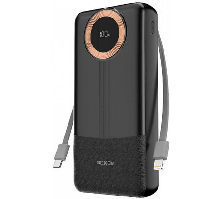 Ashcomonline 20000 mAh Wired & Wireless Power Bank (Black, Lithium-ion ...