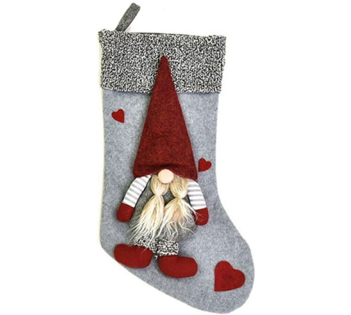 The Good Sport Home Decor Jolly Christmas Gnome Stocking (45x33cm ...