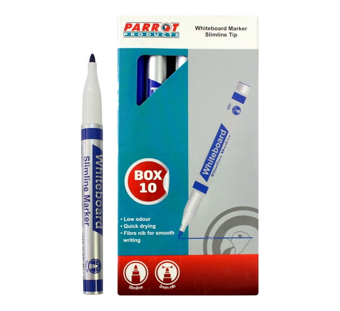 Buy Parrot Products Slimline Whiteboard Marker Blue 10-Pack in Bulk ...