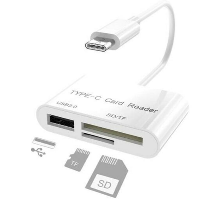 Generic Multi-functional Type C 3 in 1 Card Reader + USB D-158 Multi ...