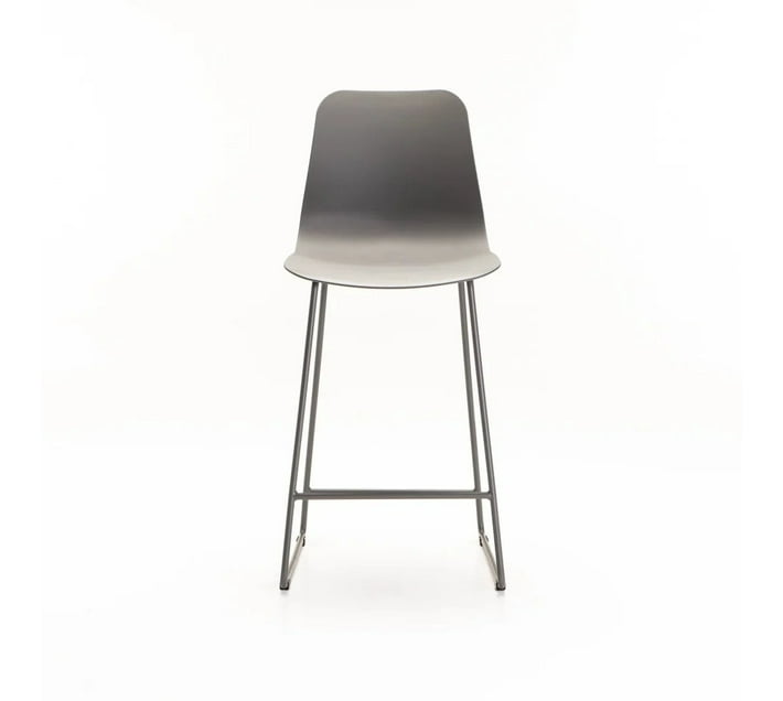 Cindy Kitchen Stool - Grey Metal Bar Stool (Finish Colour - Grey, Knock ...