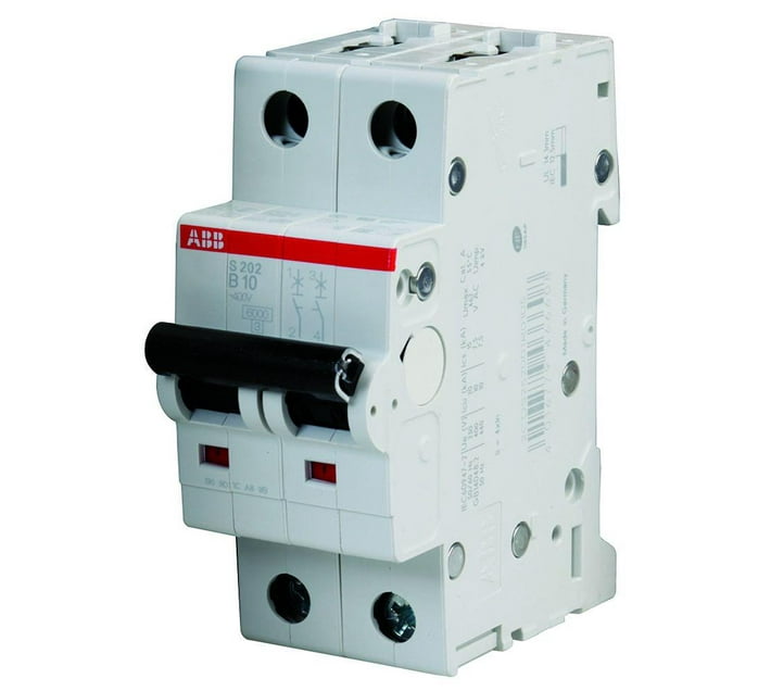 Abb (S202-B10) Thermal Magnetic Circuit Breaker, 10A, 2 Pole | Makro