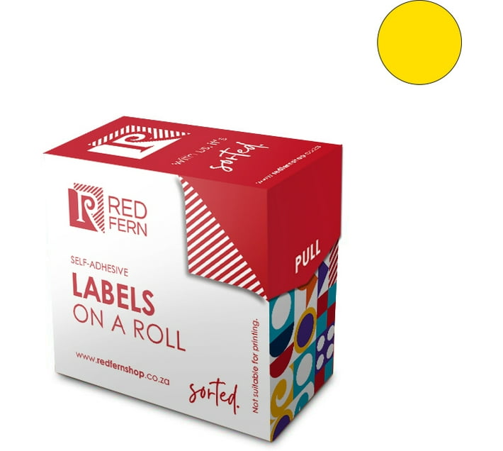 Redfern Labels C10 Round Colour Code Rolls Self-Adhesive Paper Label ...
