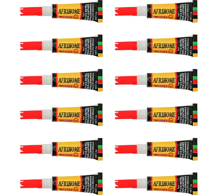 Afrihome Super Glue - 12 Pack Adhesive (12 units) | Makro