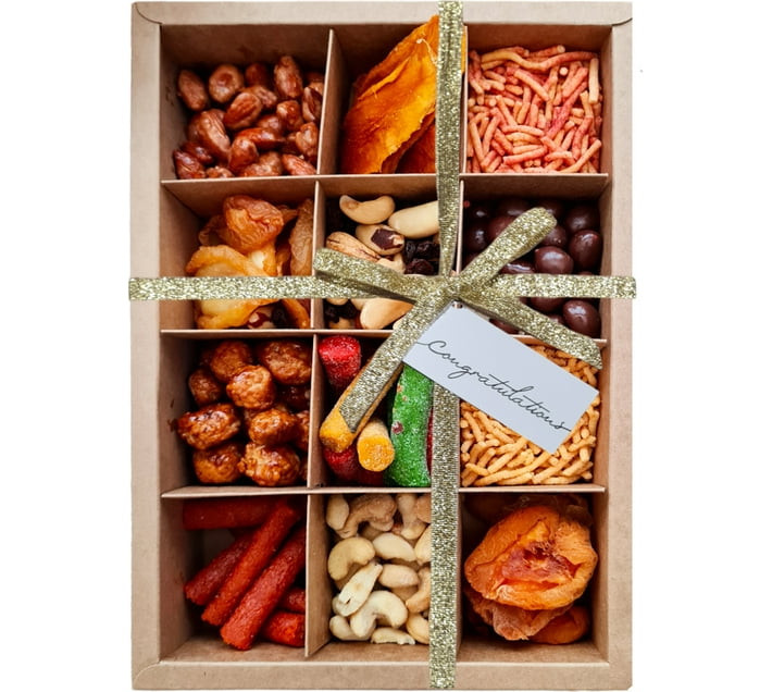 fitness freakz SBCONGLD001 Congratulations Dried Fruit and Nut snackbox (560 g) | Makro