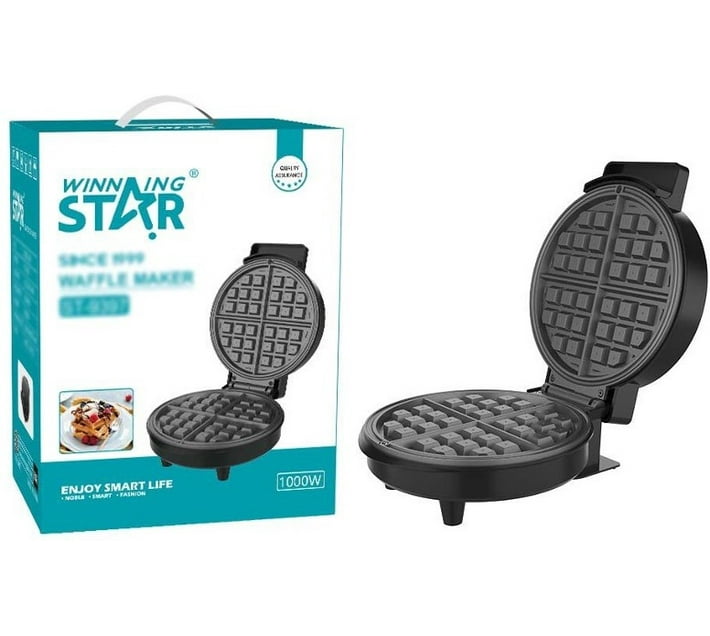 Winning Star ST-9397 Non-Stick Waffle Press Machine Waffle Maker () | Makro