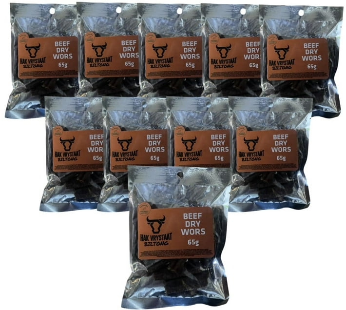 Hak Vrystaat Beef Dry Wors (10 x 65 g) | Makro