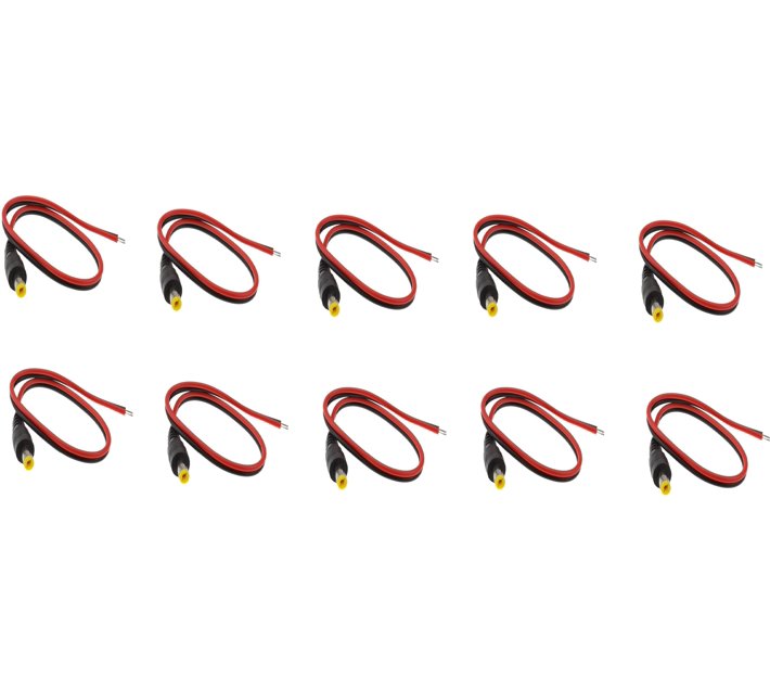 DW DC Lead Male Plug 12v Pack Of 10 Power Plug (Red) | Makro
