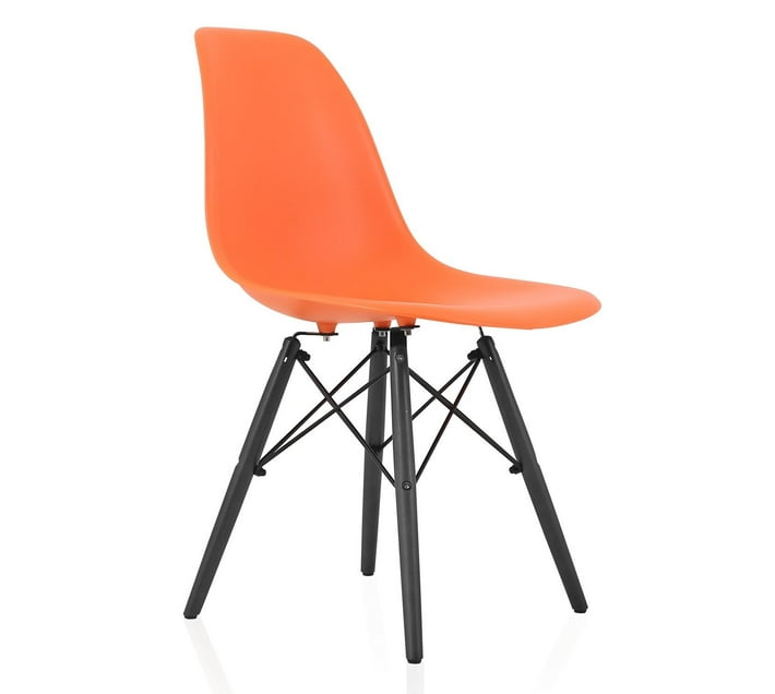 Someones In A Makro Pre Assembled Modern Wooden Leg Chair Orange Mood