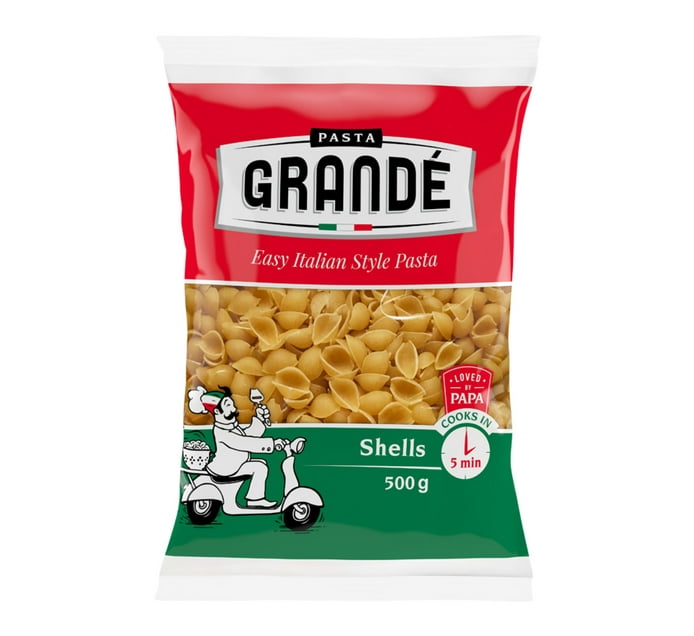 Pasta Grande Shells (20 x 500g) | Makro