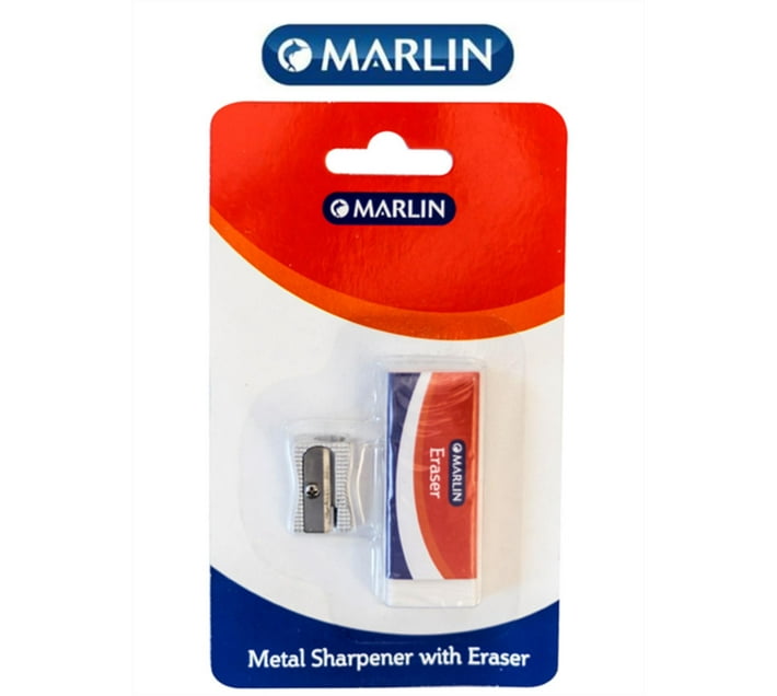 Marlin Metal Sharpener 1 hole and eraser 60 x 20 | Makro