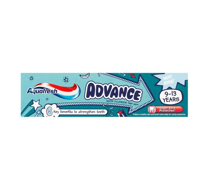 Someone’s in a Makro Aquafresh Tooth Paste Advanced 9-12yrs 9-12yrs (12 ...