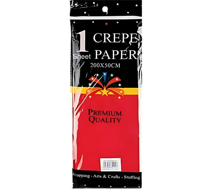AZ Décor Paper Crepe Sheet Red Col 50X200Cm Paper Gift Wrapper (Red ...