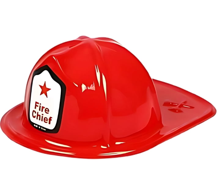 az decor Dress Up Hat Fire Chief Costume Wear (Red) | Makro