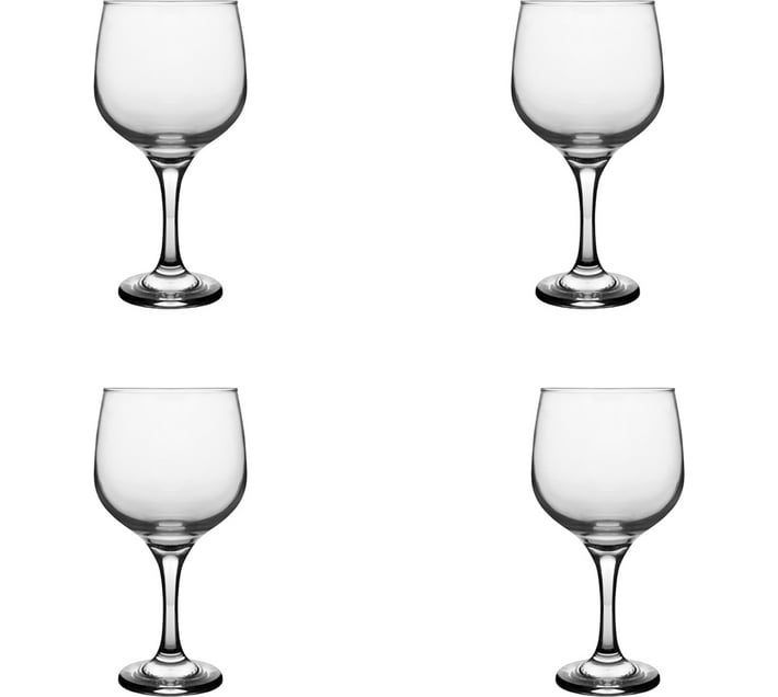 Generic (Pack of 4) g-8 Wine Glass Set (650 ml, Glass, Clear) | Makro