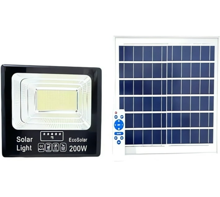 sosolar 200W Solar Eco Flood Light Solar Light Set (Wall Mount Pack of ...