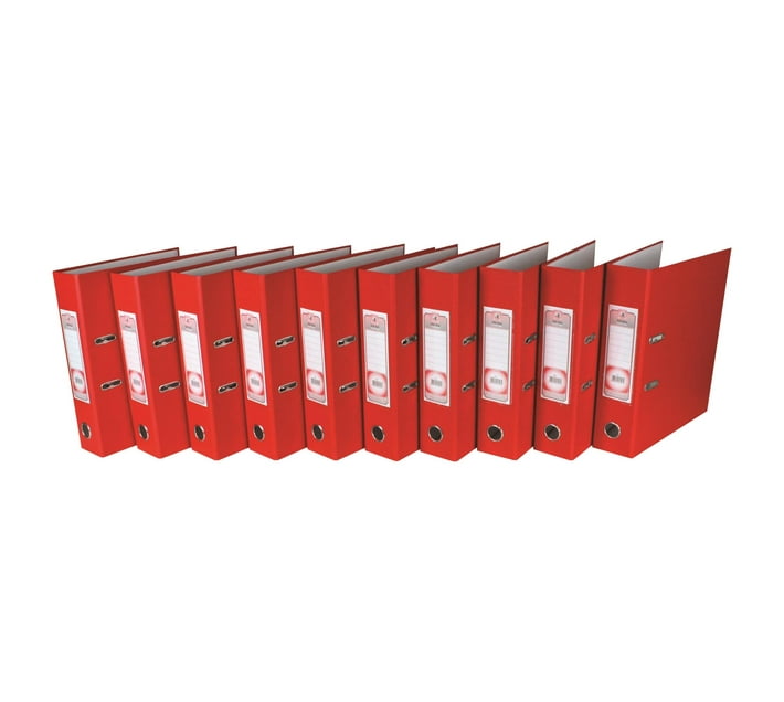 Someone’s in a Makro Files 10 Pack A4 PVC Lever Arch Files- Red Mood