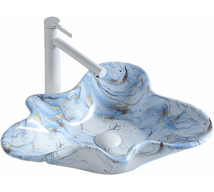 Bat Counter Top Wash Basin (Blue) | Makro