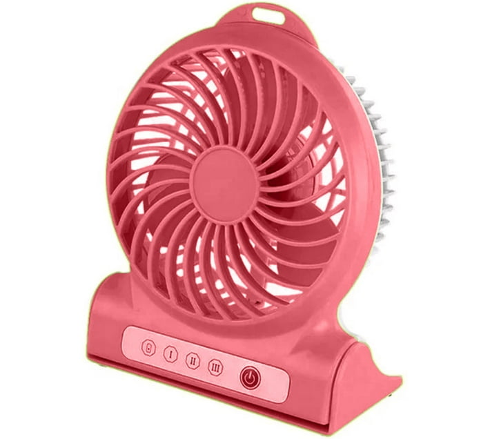 Condere USB Rechargeable Fan A 40 mm 3 Blade Table Fan (Pink, Pack of 1 ...