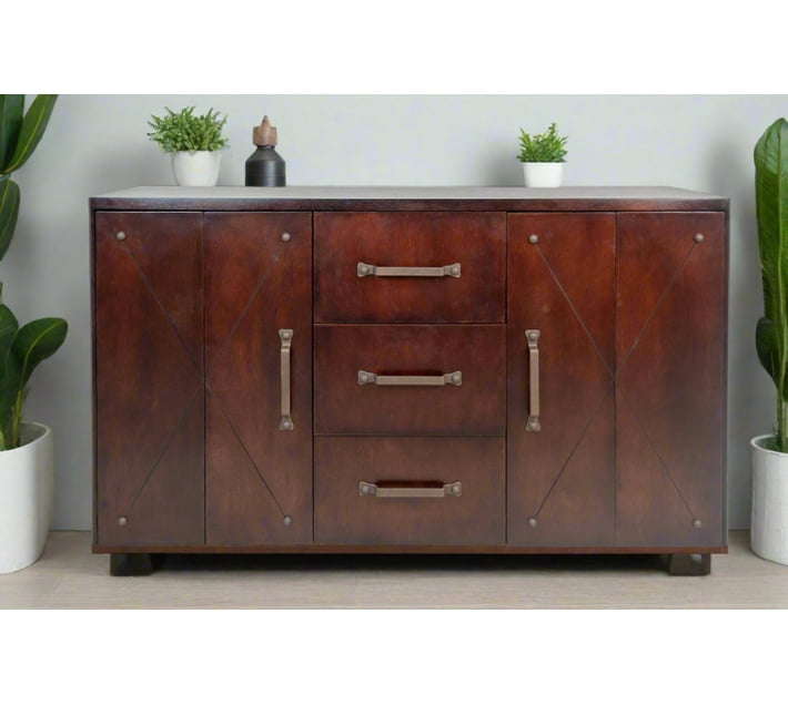 Designer Concepts Viking Wooden Sideboard Solid Wood Free Standing ...