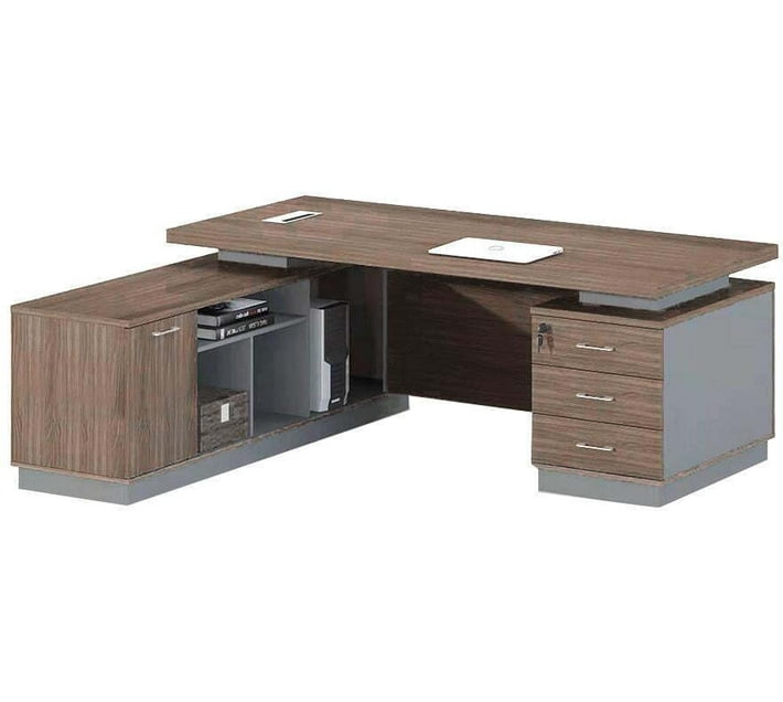 GOF Furniture Lantern Executive Desk Engineered Wood Office Table (Free ...