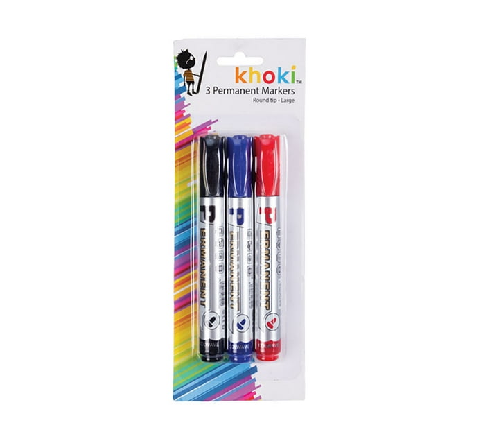 Someone’s in a Makro Permanent Marker Set - 3 Piece, Red, Black & Blue Mood