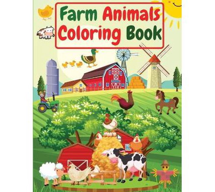 Farm Animals Coloring Book : For Kids, Toddlers Amazing Coloring Pages ...