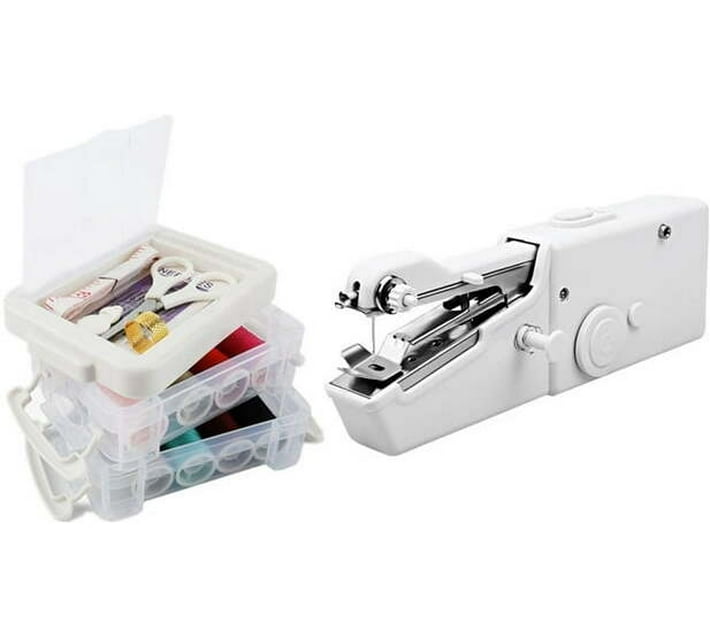 Heartdeco Handheld Sewing Machine & 22Pcs Sewing Kit Manual Sewing ...