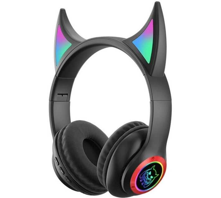 Gadgetgyz STN25 Devil Ear RGB Light Wireless Music Headset For Children ...