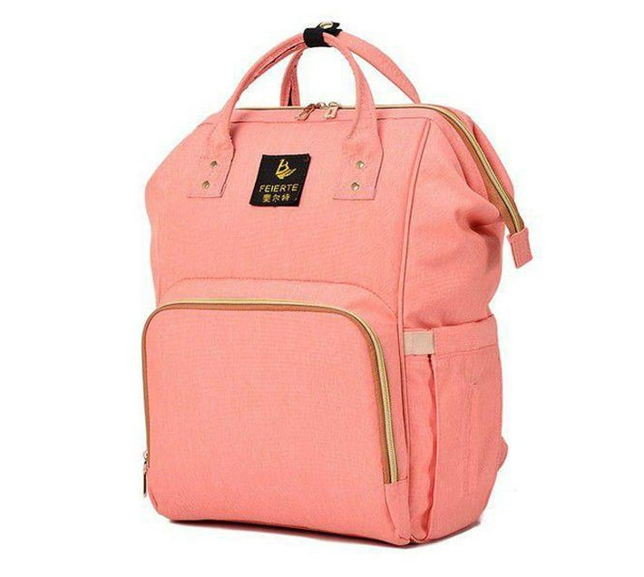 Someone’s in a Makro Baby Diaper Backpack Nappy Bag - Pink Mood