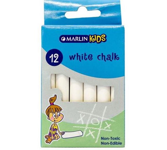 Someone’s in a Makro Marlin Kids White Chalk Pack of 12 Non Mood