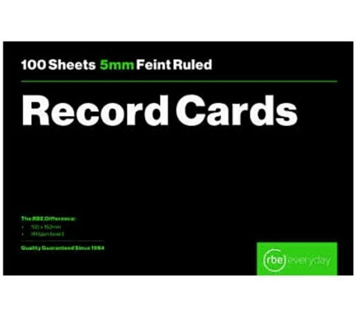 RBE rbeeTF8496 Large Record Cards - 127x203mm | Makro