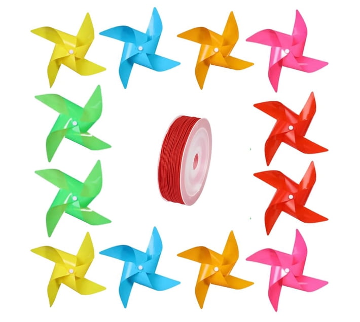 Someone’s in a Makro Garden Colourful Hanging Pinwheel Windmill Set of ...