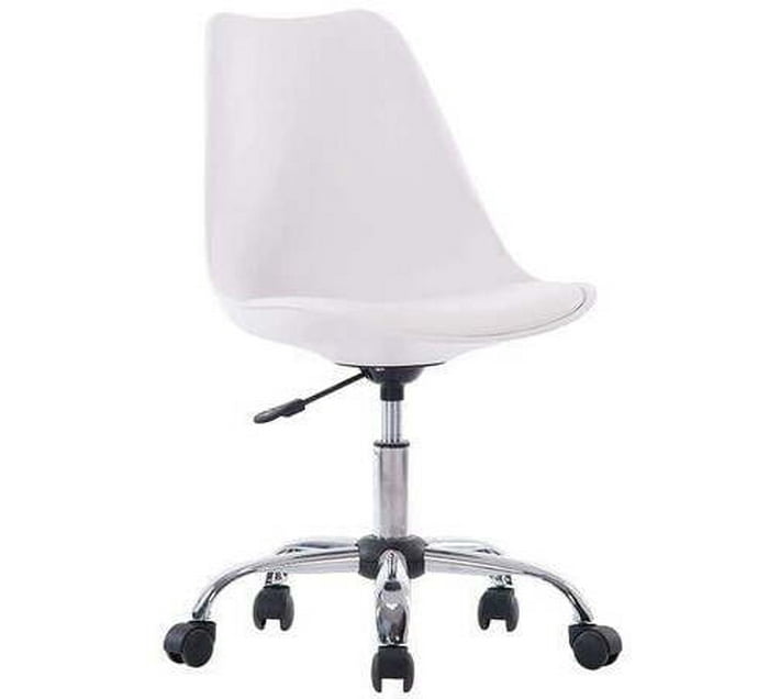 Rex M A305W - White Padded seat with Wheels Adjustable, Swivel Office ...